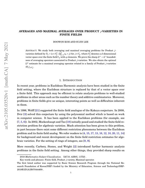pdf averages and maximal averages over product j varieties in finite fields