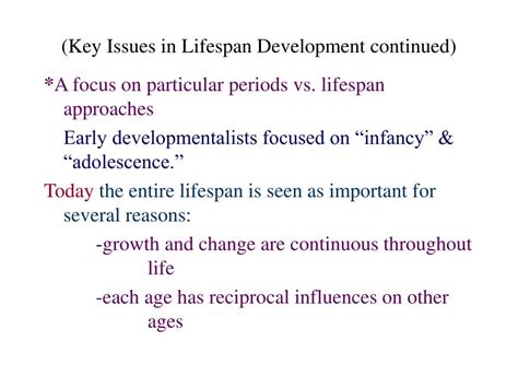 Ppt Chapter Development Across The Lifespan Powerpoint Presentation