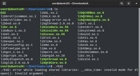 C Qt Error While Loading Shared Libraries Vdso Time Invalid