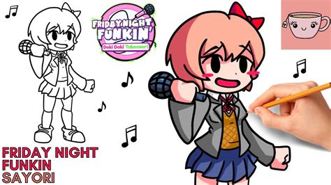 Comment Dessiner Sayori Friday Night Funkin Mod Doki Doki Takeover