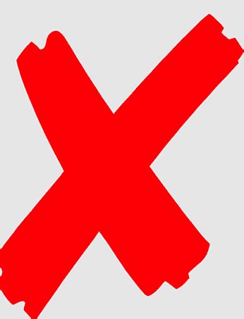 Wrong Mark Symbol