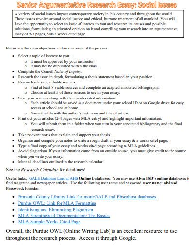Mla Purdue Owl Examples Format How To Write Pdf