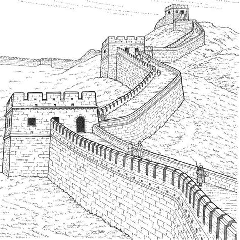 Coloriage La Grande Muraille télécharger et imprimer gratuit sur