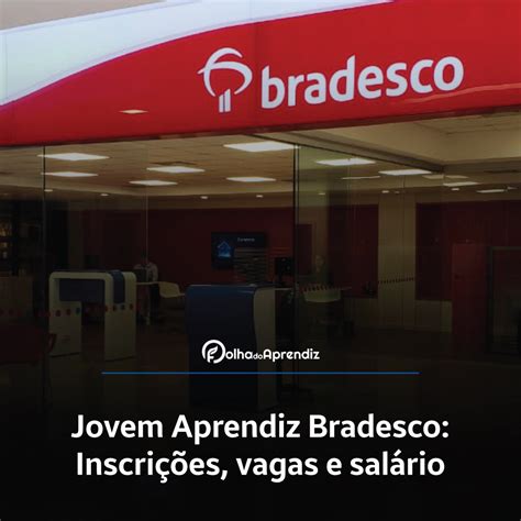 Jovem Aprendiz Bradesco Vagas E Inscri Es Abertas Folha Do