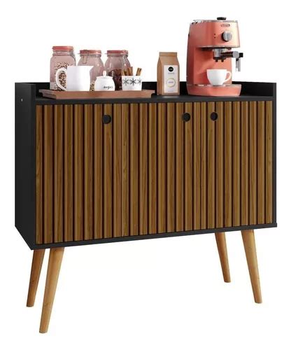 Aparador Buffet Wood Cantinho Do Café 3 Portas E Prateleira