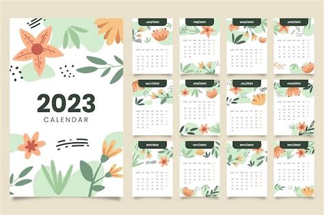 Calendario 2023 Floral Rosa Templates By Canva Artofit
