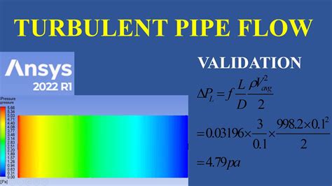 ANSYS Fluent Tutorial Turbulent Pipe Flow Flow Losses In Pipe YouTube