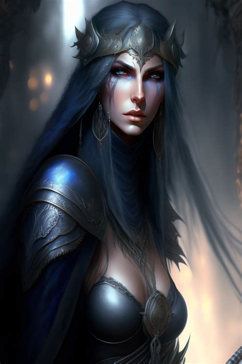 Lexica Full Body Drow Dark Elf Luis Royo Concept Art Character