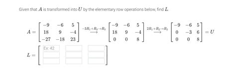 use the elementary matrix e to find ea using an
