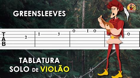 Greensleeves Tablatura Solo de Violão Simplificado YouTube