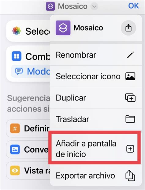 Cómo combinar varias imágenes en una usando Atajos Faq mac
