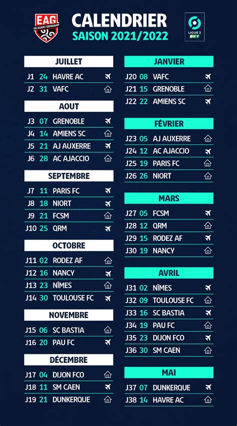 En Avant Guingamp Le Calendrier De La Nouvelle Saison De Ligue D Voil