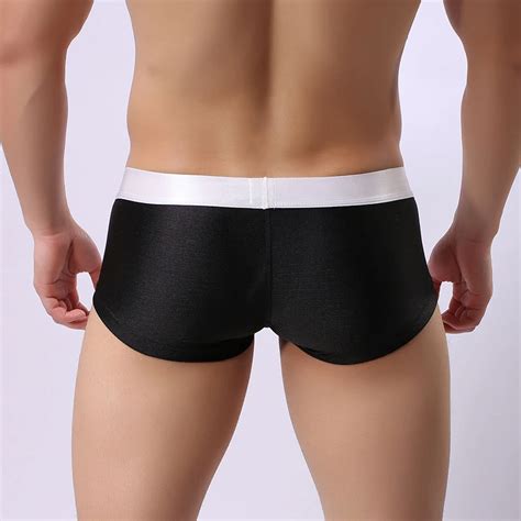 Boxer Shorty Mini Boxer En Soie Sexy Pour Homme Sous V Tement Masculin