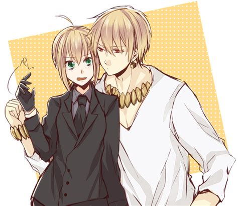 Artoria Pendragon Saber And Gilgamesh Fate And 1 More Drawn By