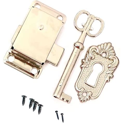 Serrure Vintage En Alliage Avec Clé Pour Portes D Armoire Horloges De