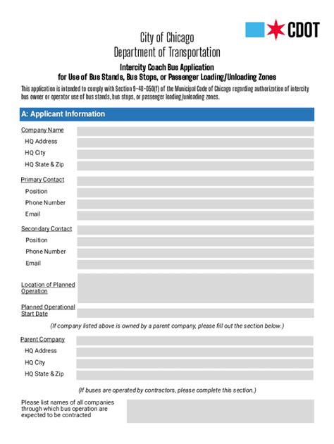 Fillable Online Intercity Bus Rules And Application Forms Fax Email