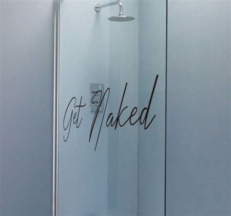 Get Naked Text Duschaufkleber Tenstickers