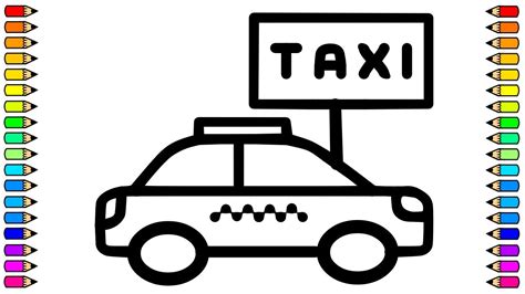 How To Draw A TAXI STOP Drawing TAXI STOP Step By Step Drawings For