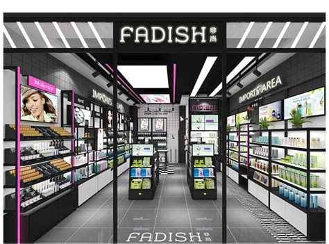 Cosmetic Store Interior Decoration Shop Fixture For Display Rack In