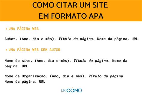 Como fazer referência APA Em livros e páginas web
