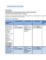 W2 Assignment Information Docx Hide Assignment Information