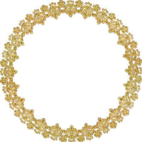 Frame Round Ornate Gold Vintage Transparent Image Clip Art Vintage