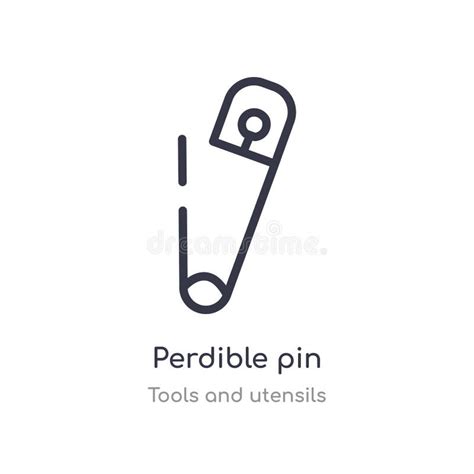 Icono Perdible Del Esquema Del Perno L Nea Aislada Ejemplo Del Vector