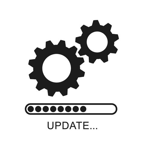 Update Icon With Gears Loading Or Updating Files Installing Or