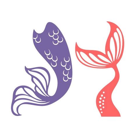Mermaid Tail Cuttable Design PNG DXF SVG Eps File For Silhouette
