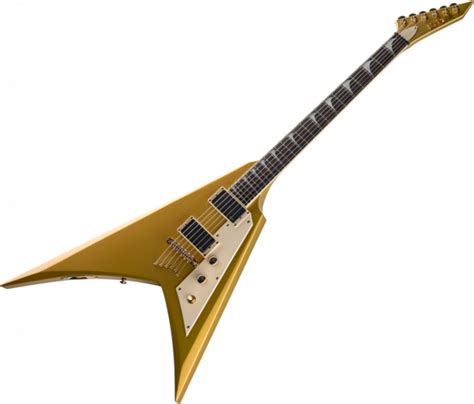Ltd Kirk Hammett KH V 602 Metallic Gold Guitarra Electrica Metalica
