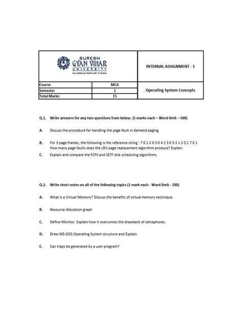 operating system concepts pdf