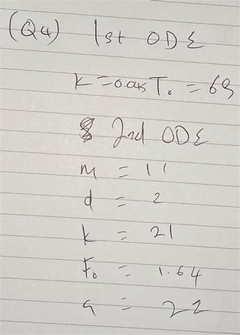 solved q4 solve the following two differential equations
