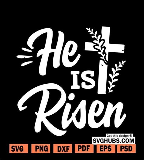 He Is Risen Svg He Is Risen Easter Shirt SVG Jesus Svg File Svg Hubs