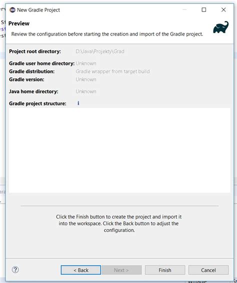 Java I Can T Import Gradle Project Eclipse Finish Button Does