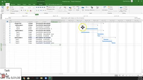 Building Network Diagram And Critical Path In Ms Project Youtube
