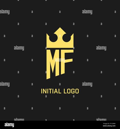 Monogram MF Logo Shield Crown Shape Elegant And Luxury Initial Logo