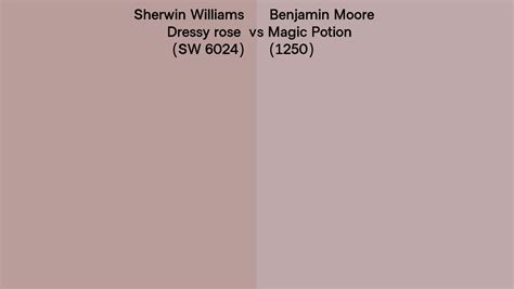 Sherwin Williams Dressy Rose SW 6024 Vs Benjamin Moore Magic Potion