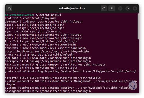 Listar Usuarios Ubuntu Solvetic
