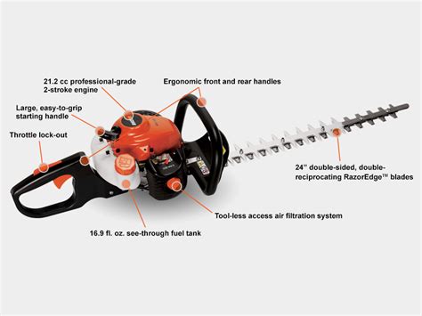 ECHO 24 Cc Gas 2 Stroke Hedge Trimmer HC 155 The Home Depot