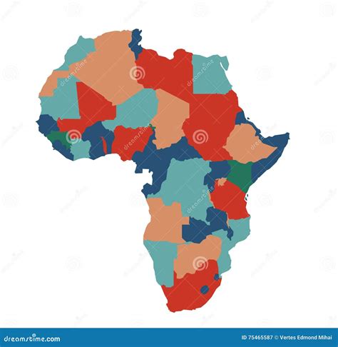 Africa Map Vector Illustration Art Stock Vector Illustration Of