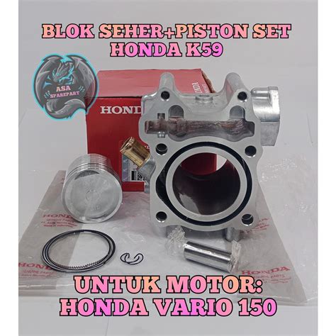 Jual BLOK SEHER PISTON SATU SET ASSY ASLI ORIGINAL HONDA K59 VARIO