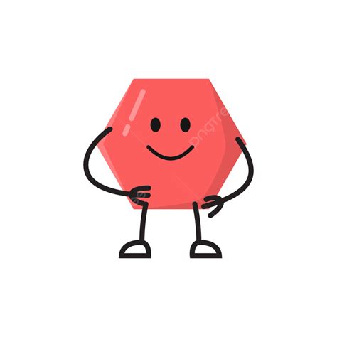 Gambar Heksagon Kartun Comel Comel Kartun Segi Enam Png Dan Vektor