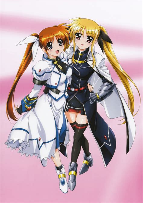 Nanoha Takamach With Fate Mahou Shoujo Lyrical Nanoha Photo