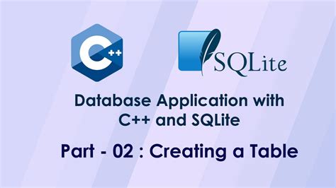 creating a table in sqlite database part 02 c and sqlite tutorial youtube