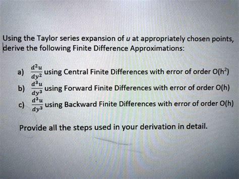 video solution using the taylor series expansion of u at appropriately chosen points derive