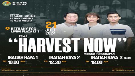 Ibadah Raya Bethany Hall Living Plaza Ps Samuel Fonny Kusuma