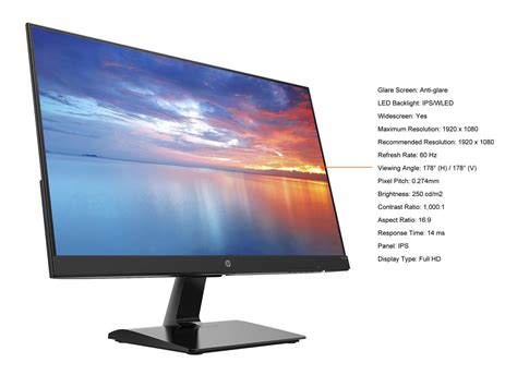HP 24m 24 23 8 Viewable 1920 X 1080 Full HD IPS Ultra Thin Monitor