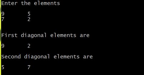 programming wala codes and tutorials c diagonal elements sum without pointers
