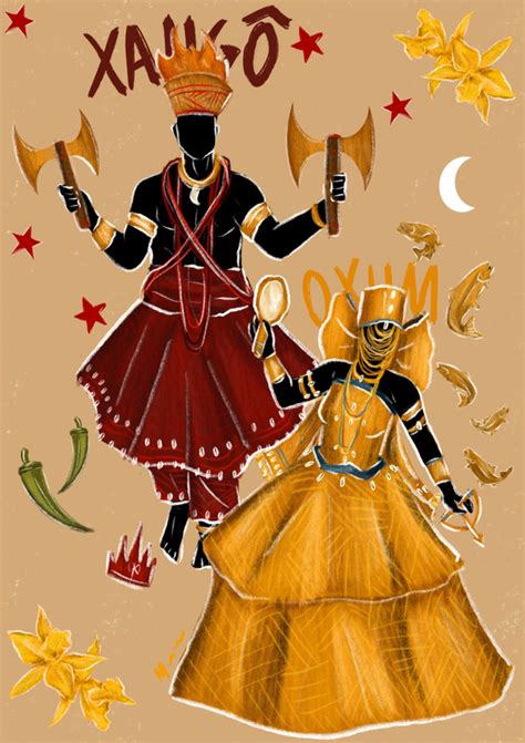 Quadro Fine Art Oxum e Xangô