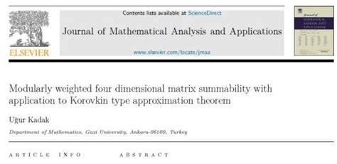 modularly weighted four dimensional matrix summability with application to korovkin type